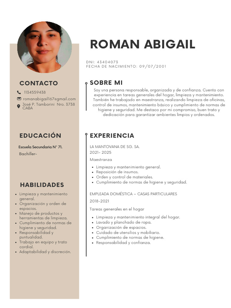 Cv Roman Abigail | PDF