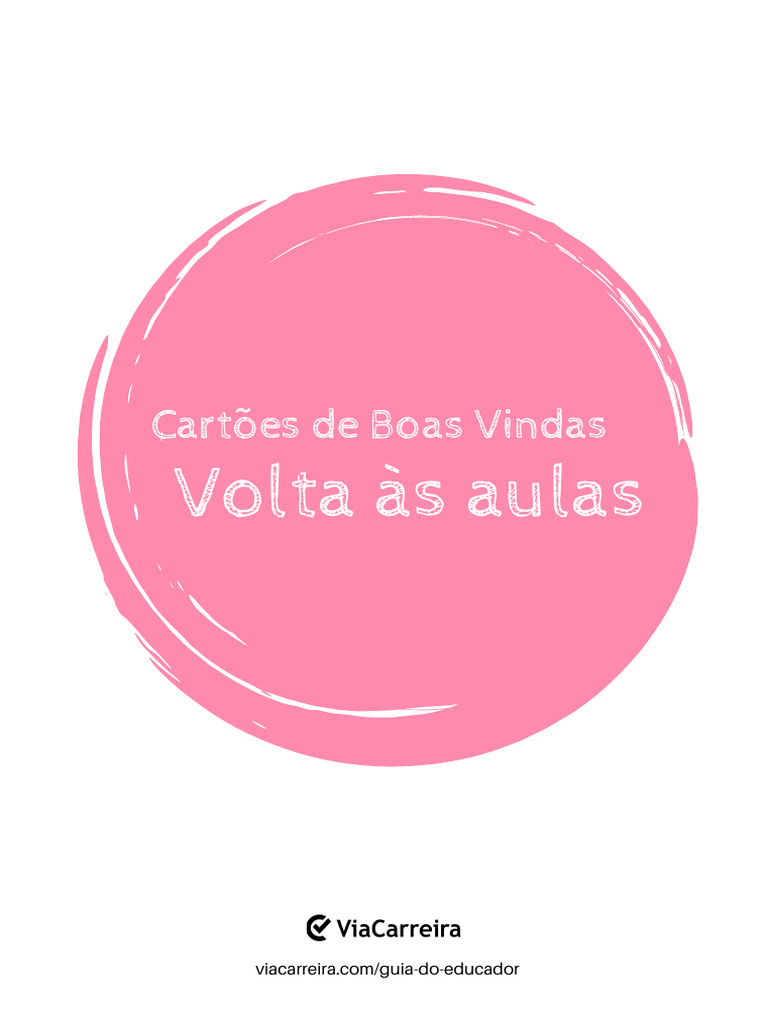 Cartao de Boas Vindas Volta As Aulas | PDF
