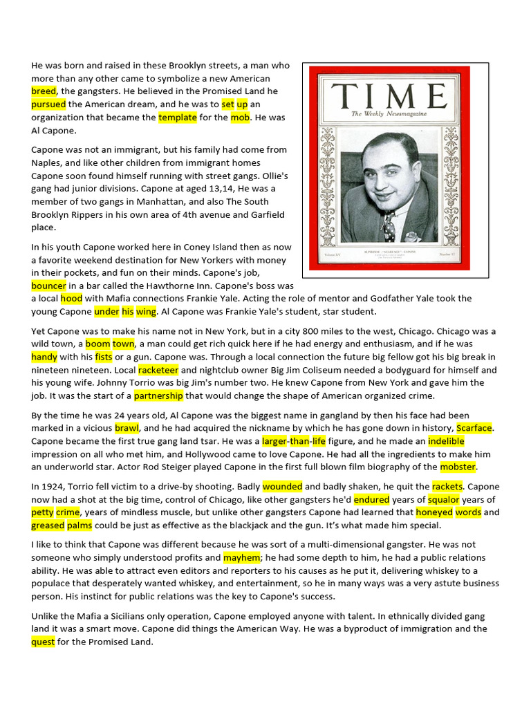 Al Capone Script | PDF | Al Capone | Secret Societies Related To ...