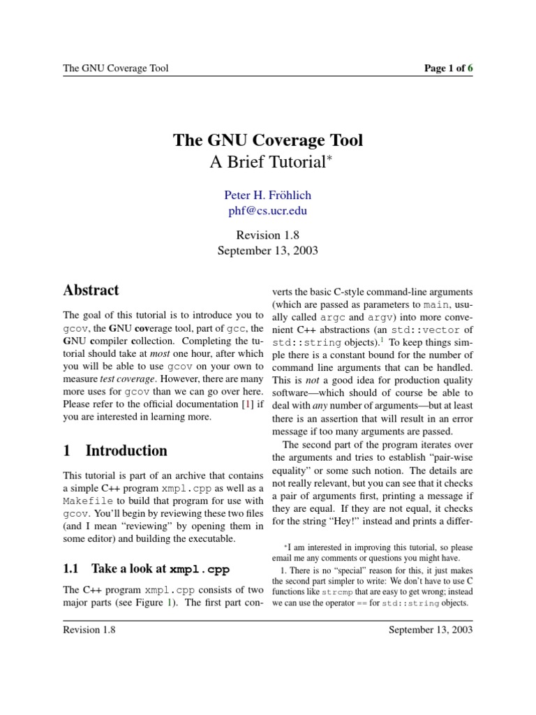 Gcov Tutorial | PDF | Compiler | Source Code