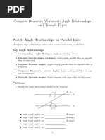Angle Relationships Worksheet | PDF | Angle | Geometric Measurement