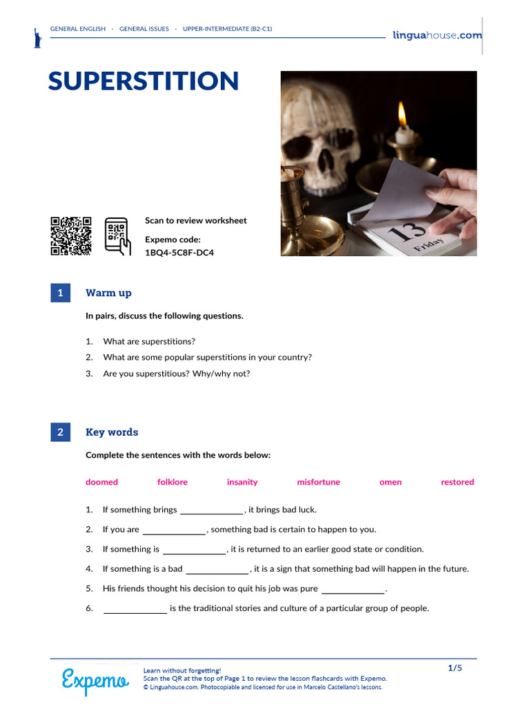 Superstition American English Student | PDF | Superstitions | Luck