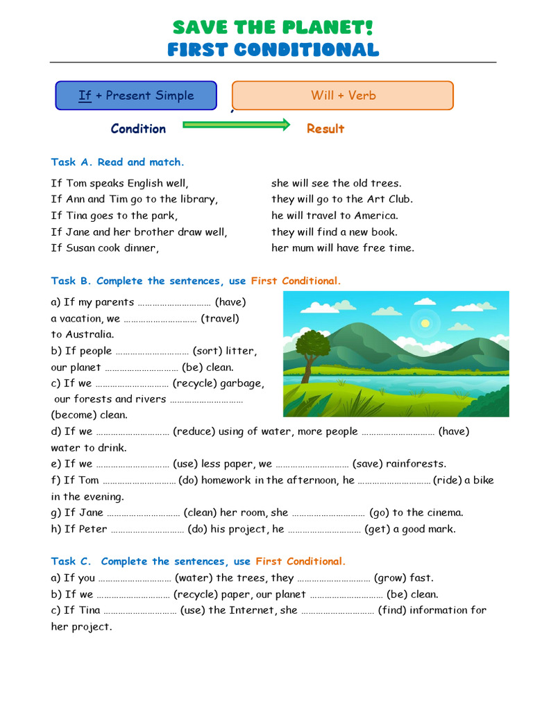 Worksheet 13 - First Conditional | PDF