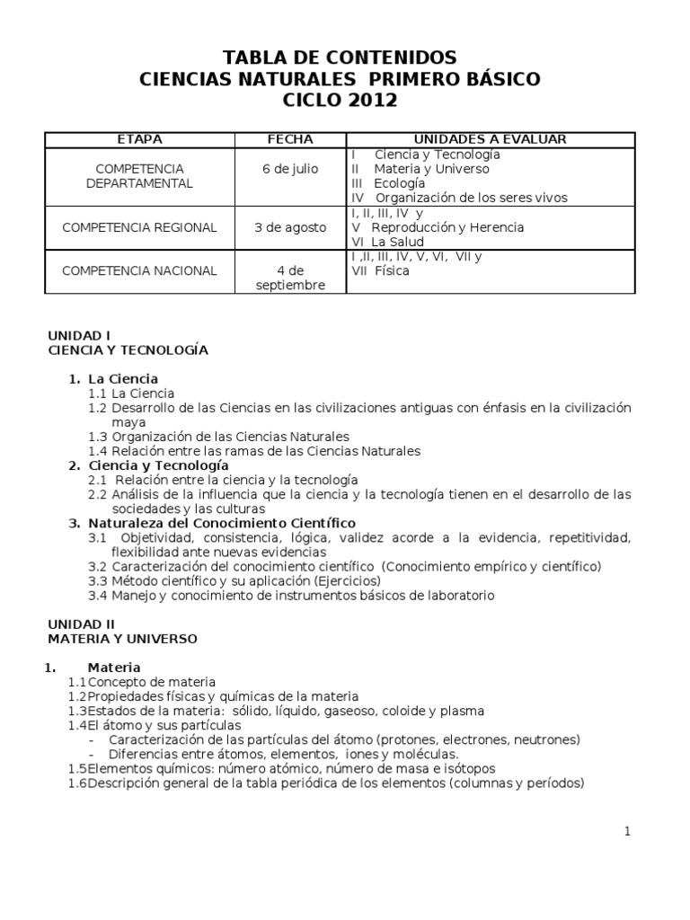 Ciencias Naturales Primero Básico | PDF | Tierra | Geología