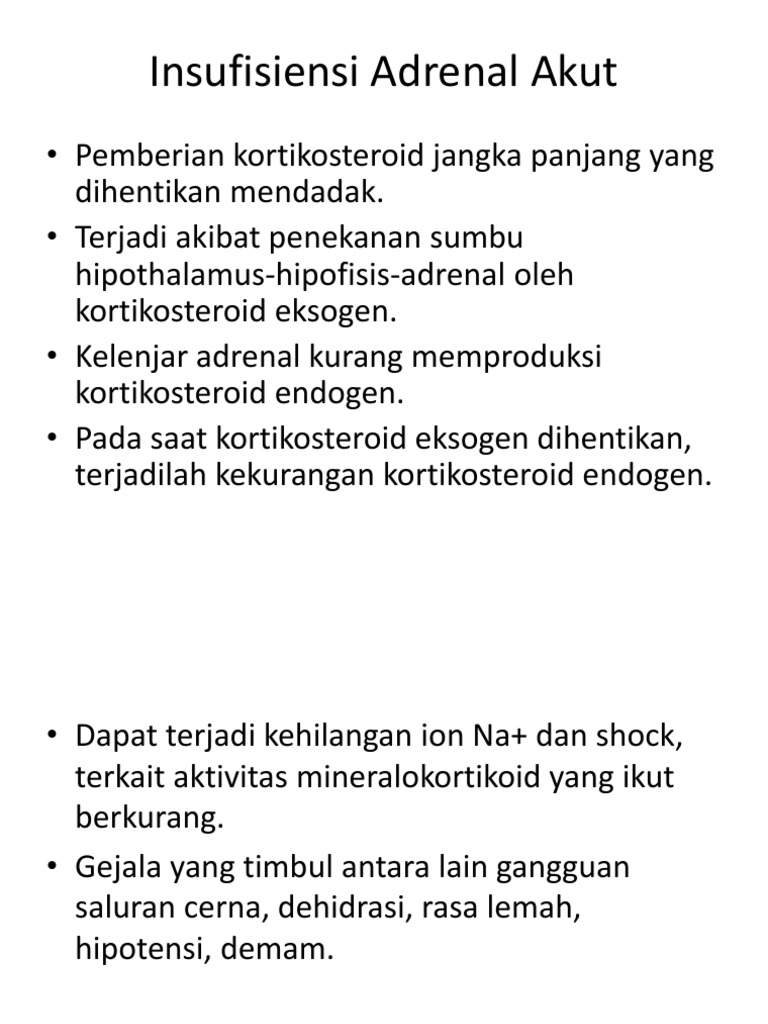 Insufisiensi Adrenal | PDF