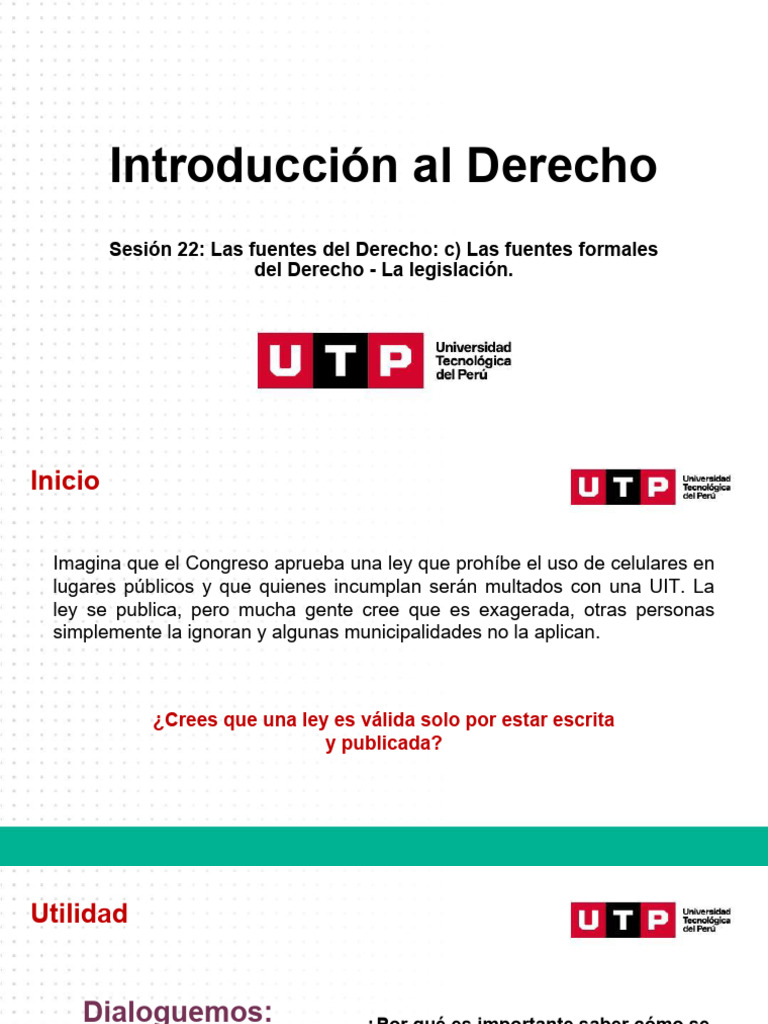 Sesión 22 Las Fuentes Del Derecho C) Las Fuentes Formales | PDF ...