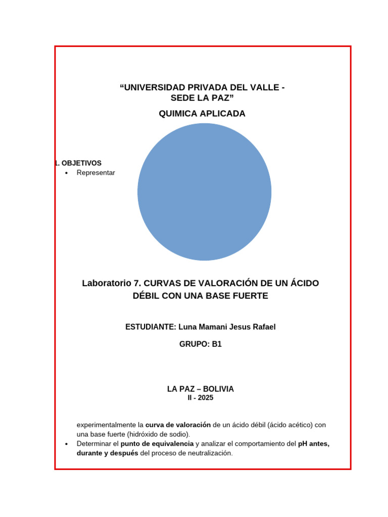 Laboratorio 7. Titulación Ácido Débil y Base Fuerte | PDF | Ph ...