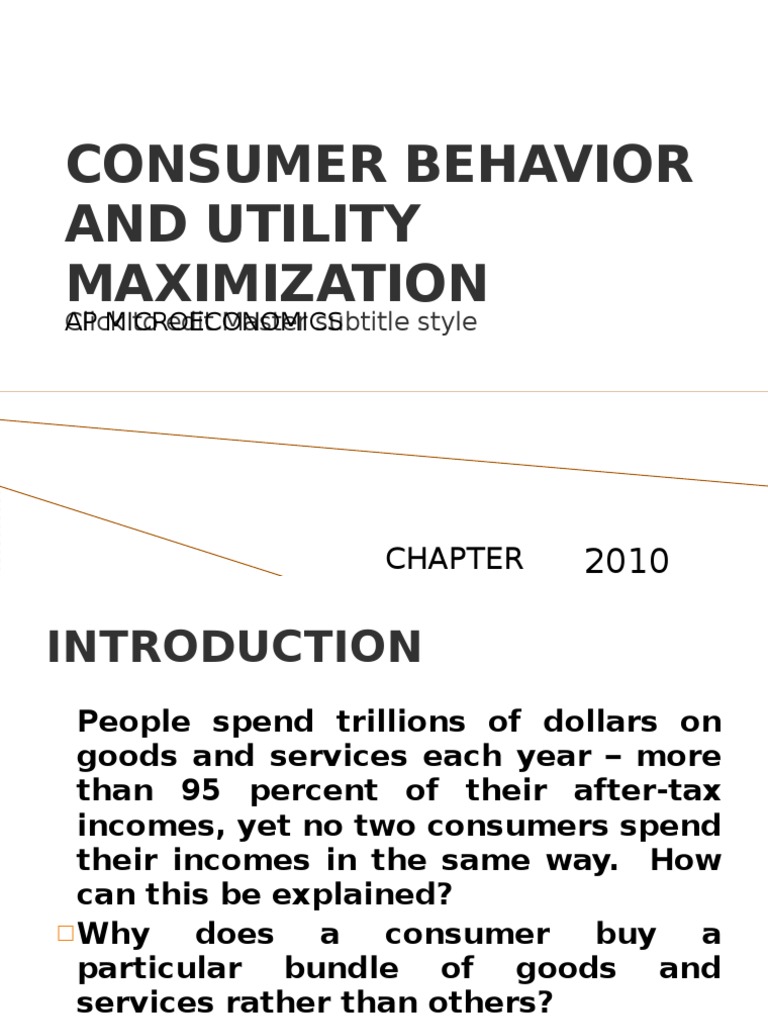 Consumer Behaviour and Utility Analysis | PDF | Utility | Demand