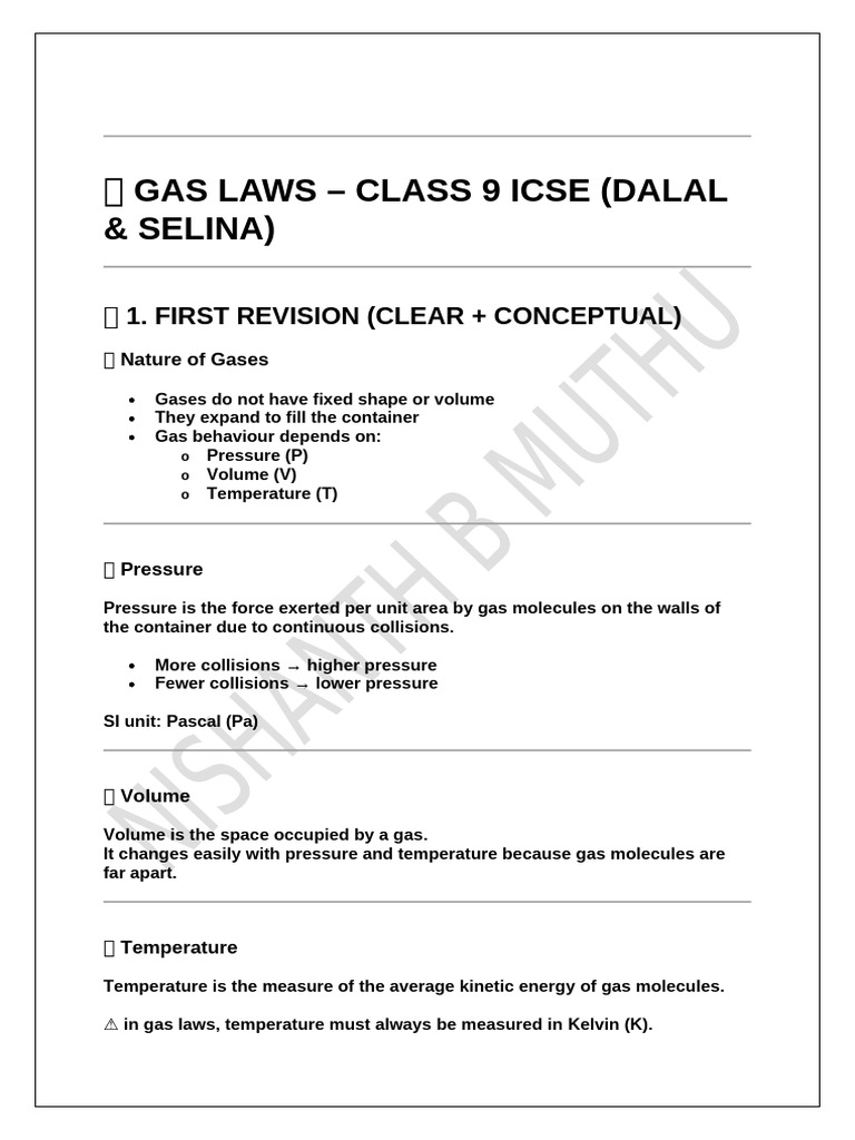 ? Gas Laws | PDF | Temperature | Gases