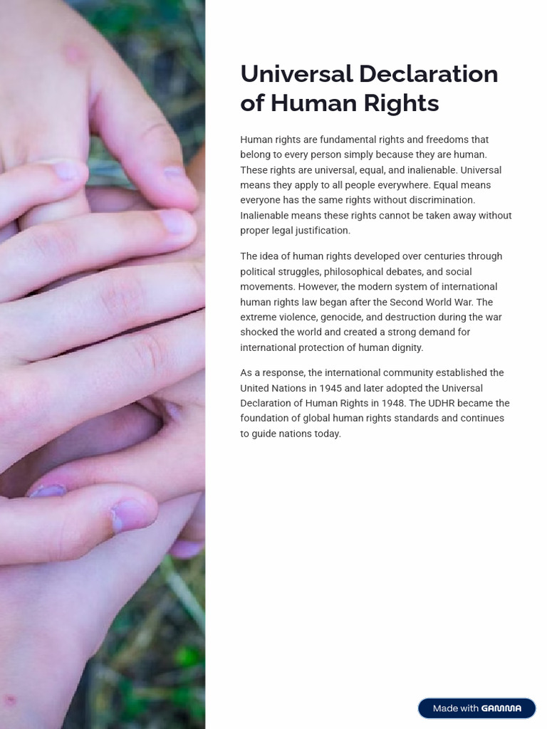 Universal Declaration of Human Rights | PDF | Human Rights | United Nations