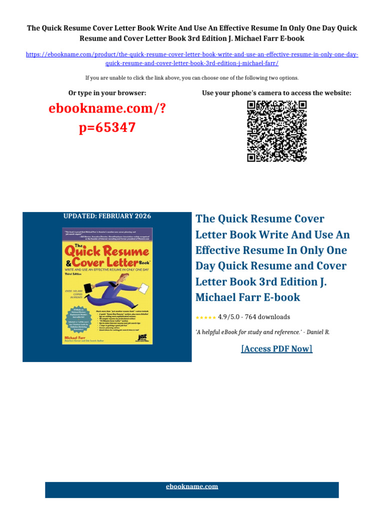 The Quick Resume Cover Letter Book Write and Use An Effective Resume in ...