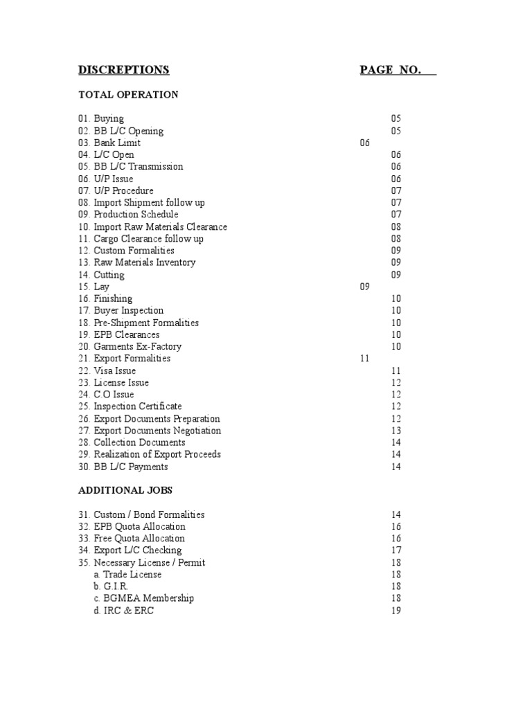 RMG Export Process Guide | PDF | Invoice | Cargo