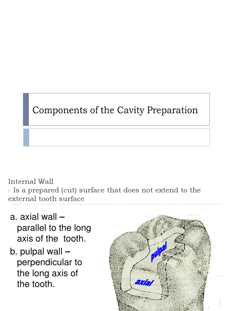 (RestoDent) Components of Cavity Prep | PDF | Tooth Enamel | Dentin