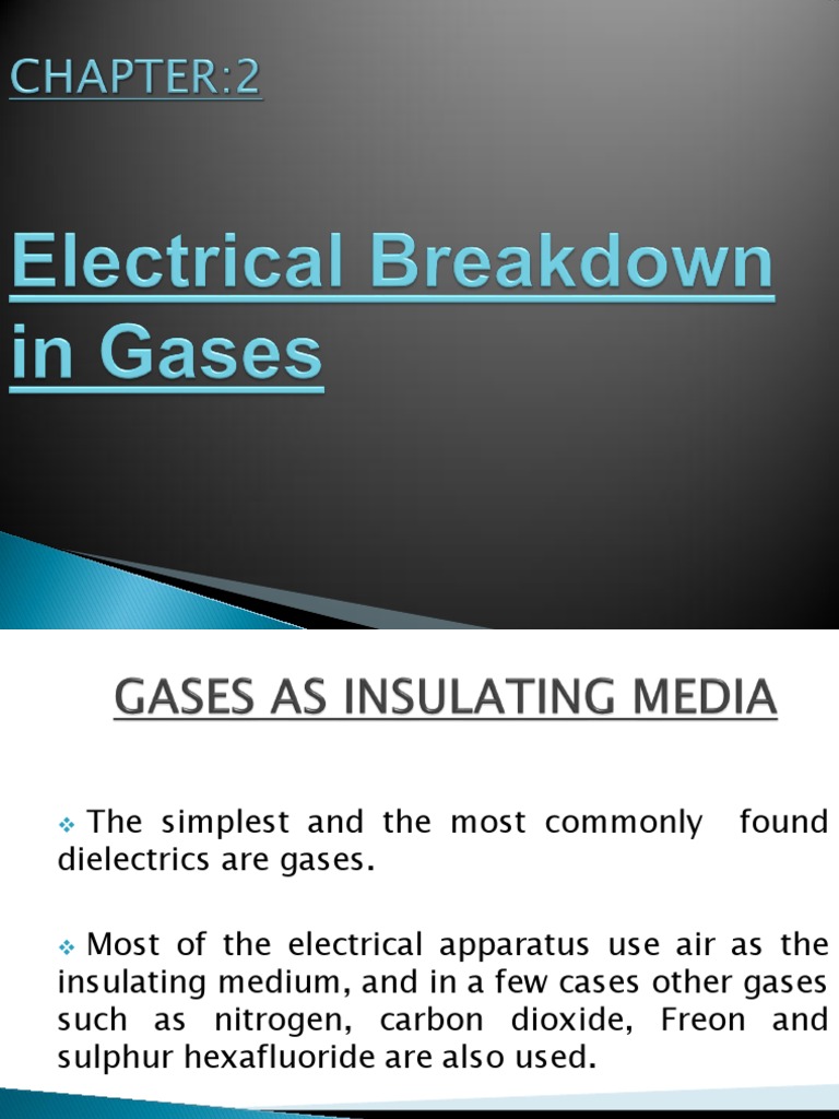 Gases As Insulating Media | Download Free PDF | Electrical Breakdown ...