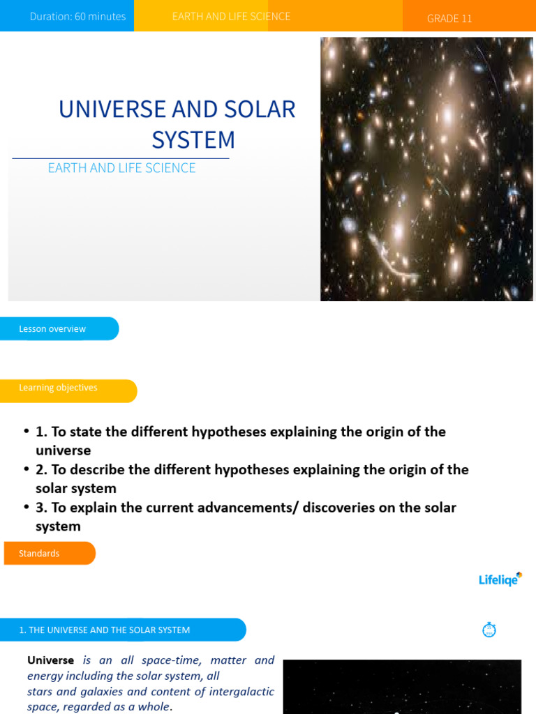 The Universe and Solar System | PDF | Universe | Formation And ...