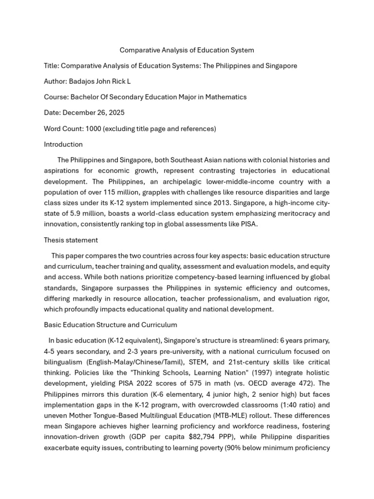 Badajos John Rick - Summative Test 1 | PDF | Programme For ...