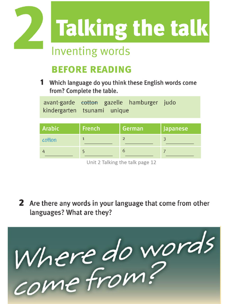 Reading Unit 2 | PDF