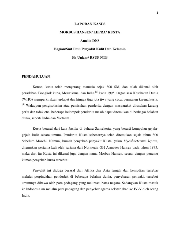 Laporan Kasus Kusta | PDF