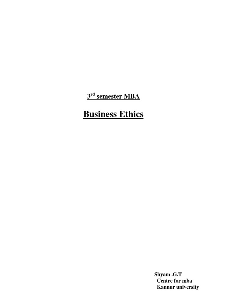 ETHICS Full Note | PDF