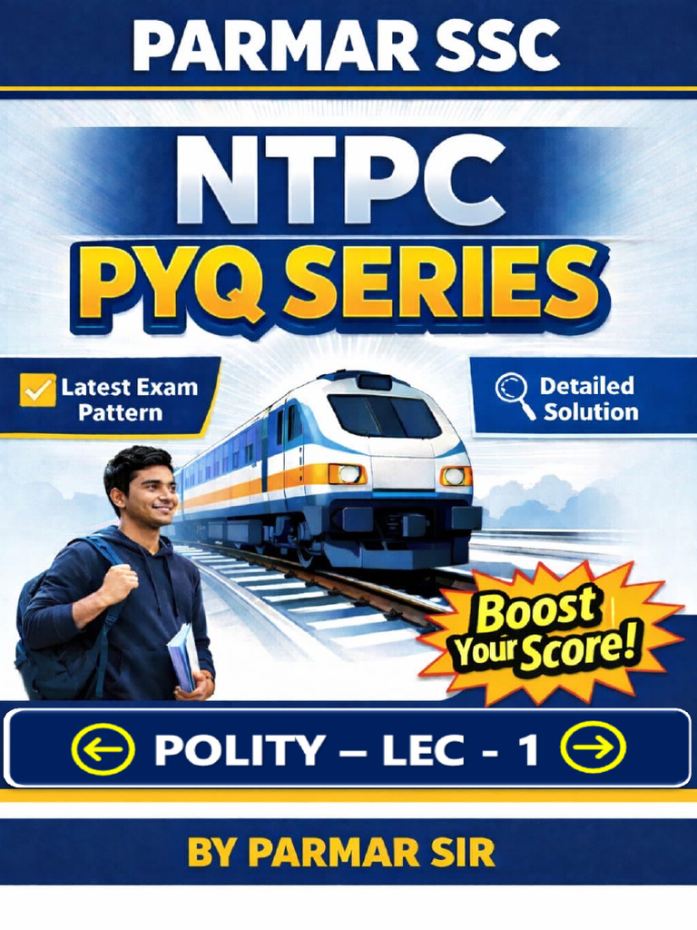 NTPC Pyq Series Polity Lecture 1 - by Parmar SSC | PDF