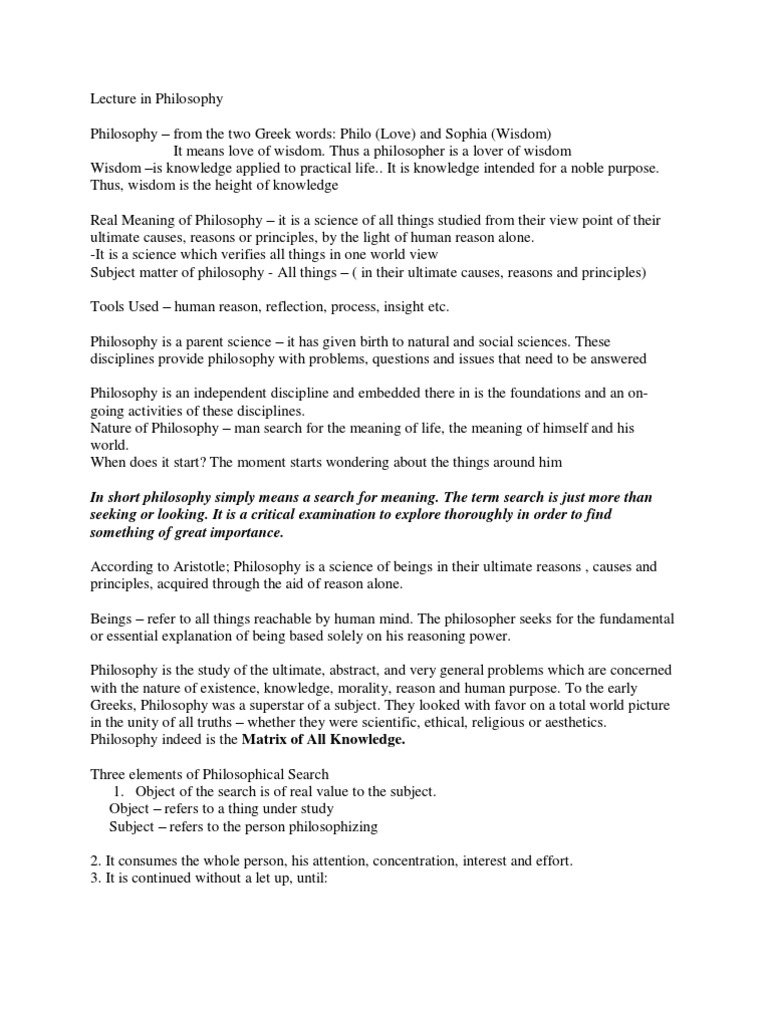 Lecture in Philosophy - Intro | PDF | Scientific Method | Inquiry