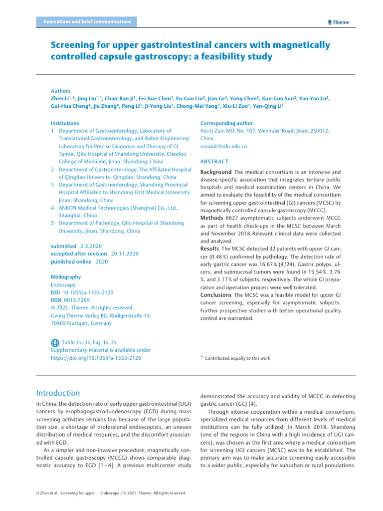 L20-Screening For Upper Gastrointestinal Cancers With Magnetically ...