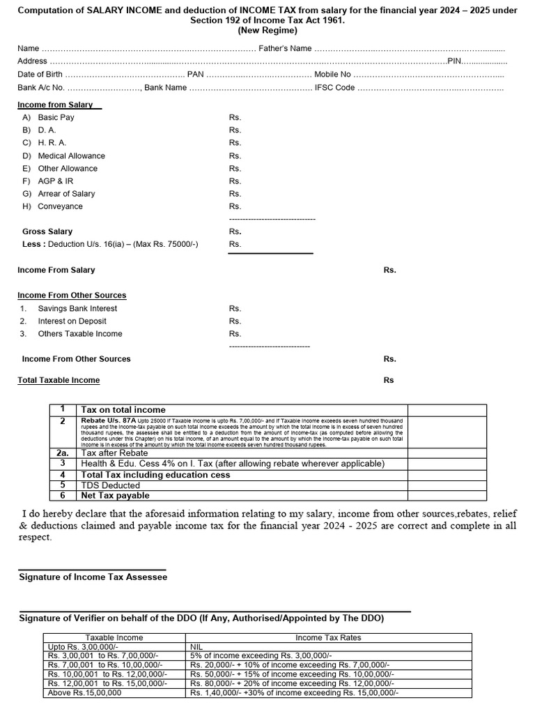 New Regime With 115 BAC | PDF | Income Tax | Taxes