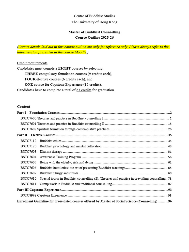 MBC Detailed Course Outline 2025-26 - Aug 2025 | PDF | Behavioural ...