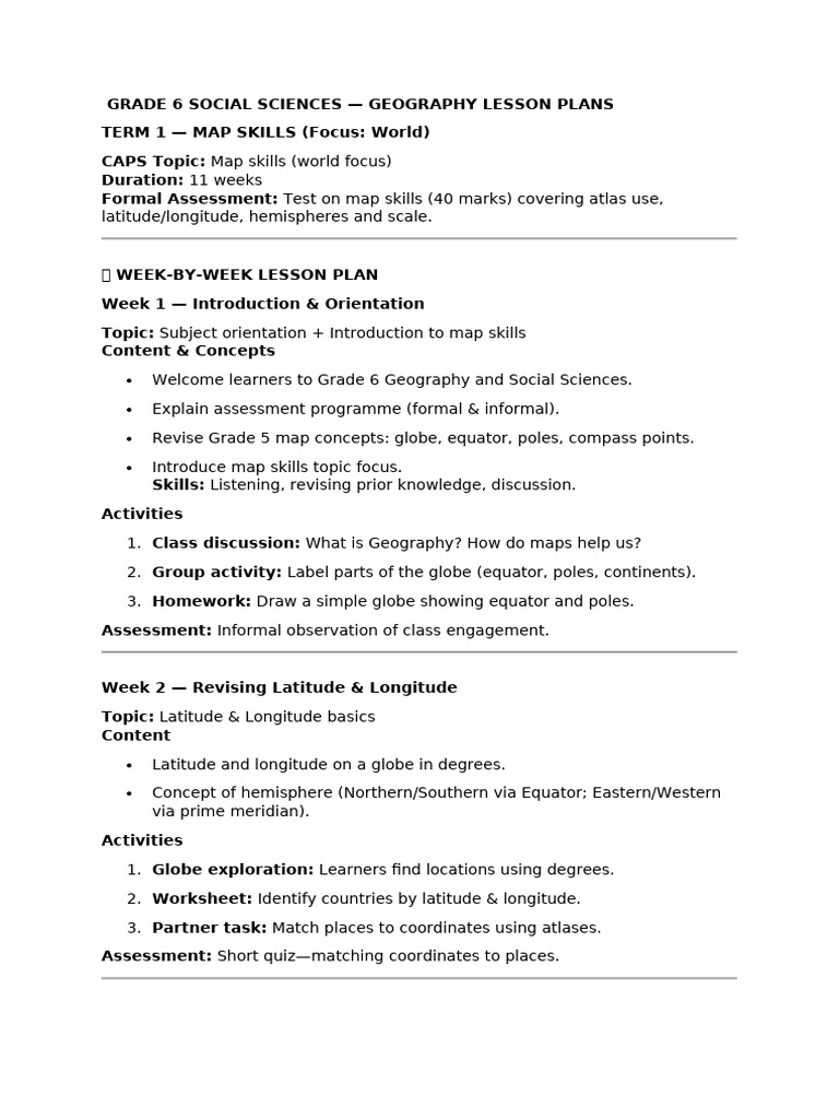Ss History Term1 2026 | PDF | Map | Longitude