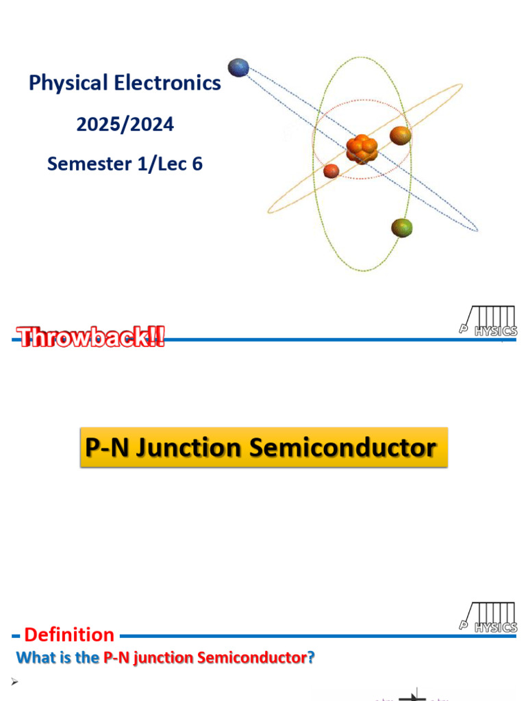 Lec 6 - PN | PDF | P–N Junction | Semiconductors