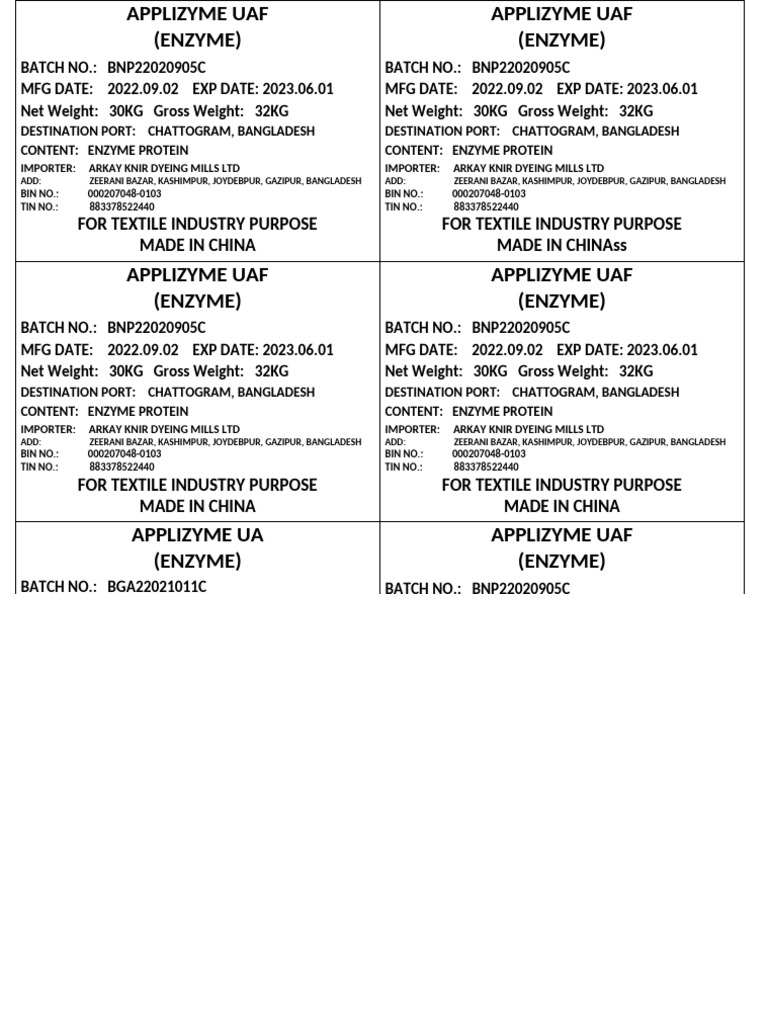 Applizyme UAF | PDF | Textile Industry | Textiles