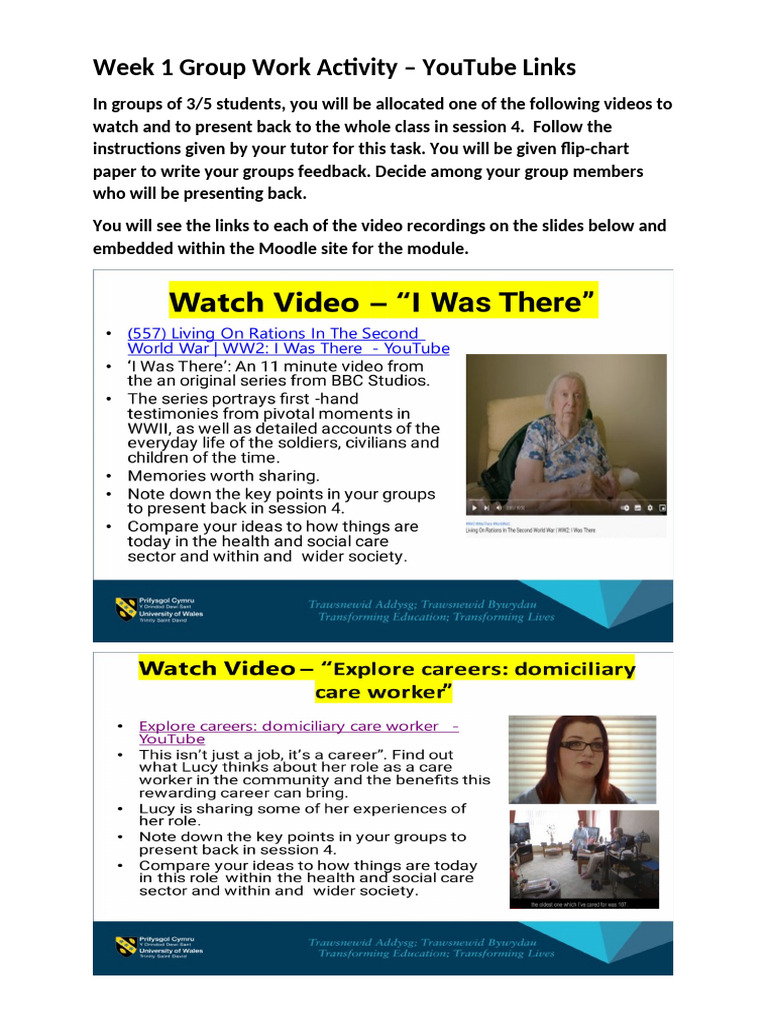 Week 1 Group Work Activity | PDF