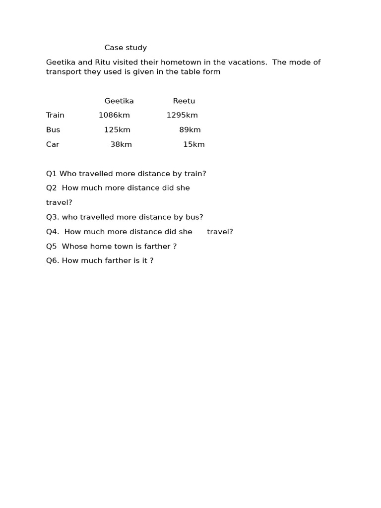 Case Study Grade 3 | PDF