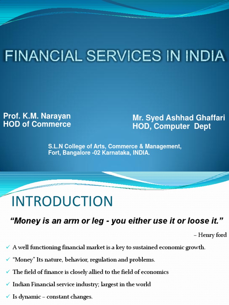 Overview of Indian Financial Services | PDF | Online Banking | Banks ...
