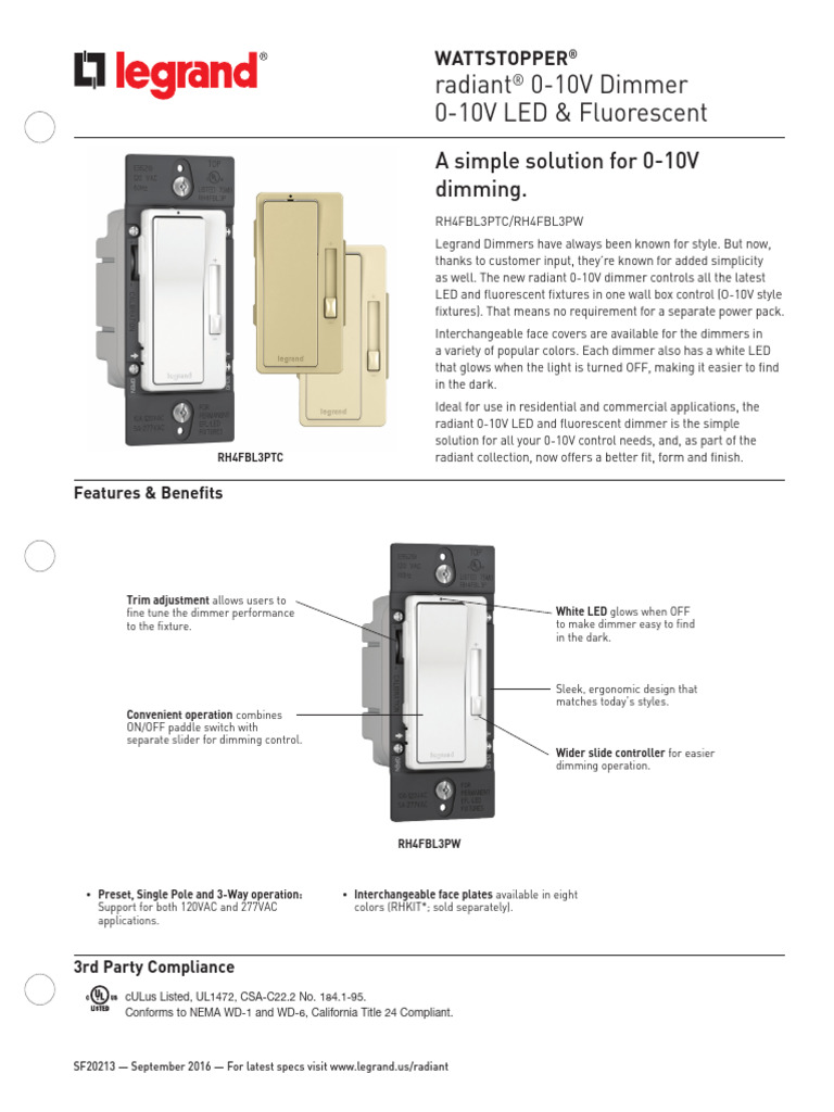 CS Radiant0 10VD RAD | PDF | Alternating Current | Mains Electricity