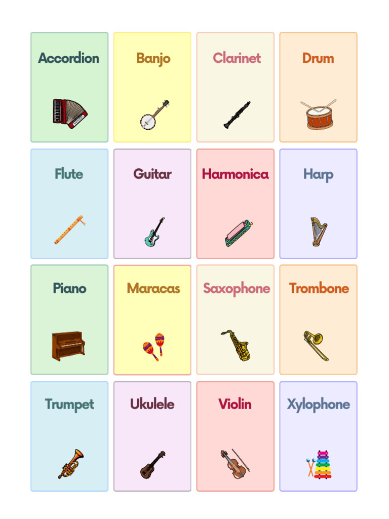 Musical Instruments Worksheet | PDF