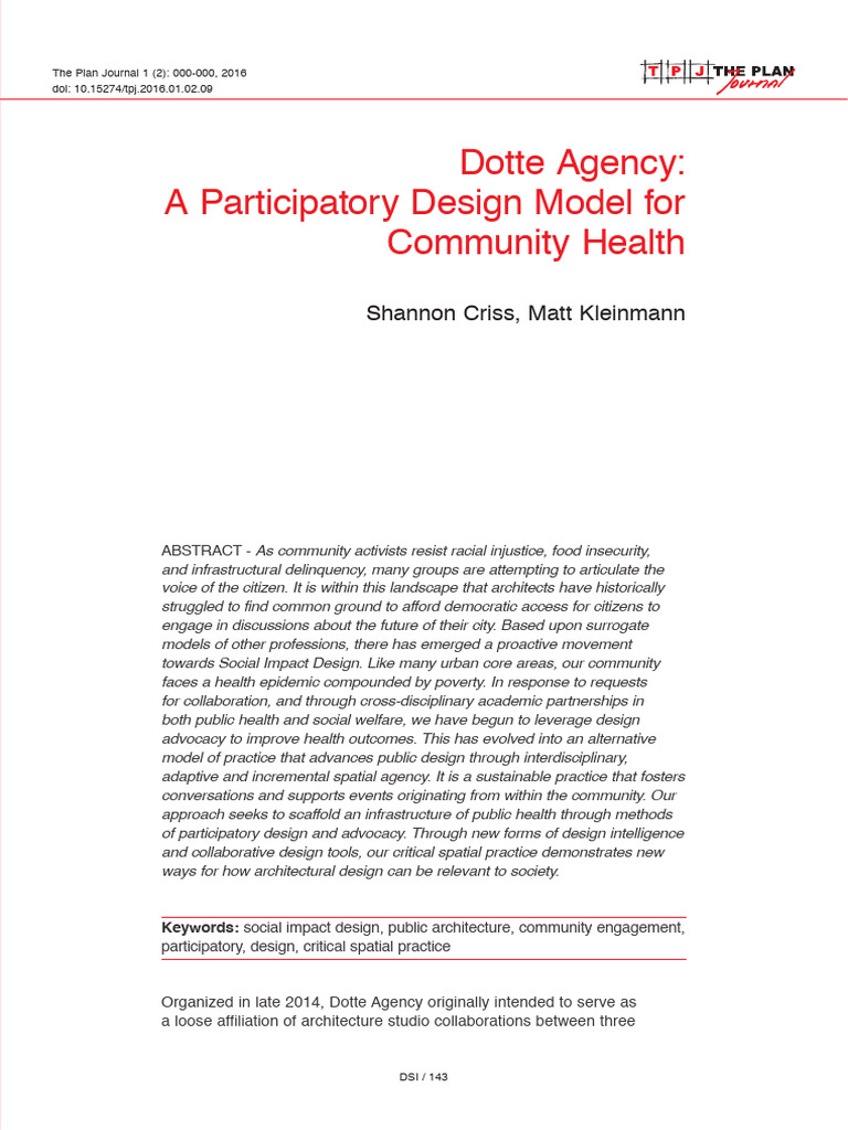Participatory Design Model | PDF | Sustainability | Community