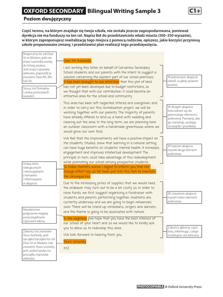 m2023pp Bilingual Writing Sample 3pdf | PDF