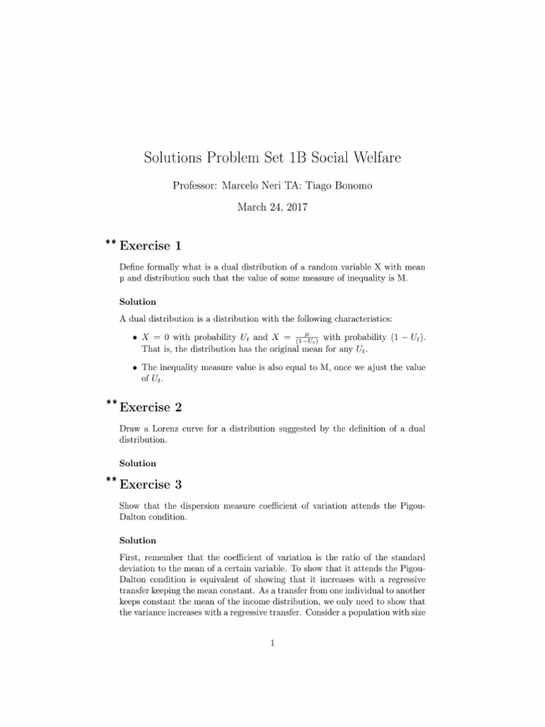 23 Solutions Problem Set 1B | PDF