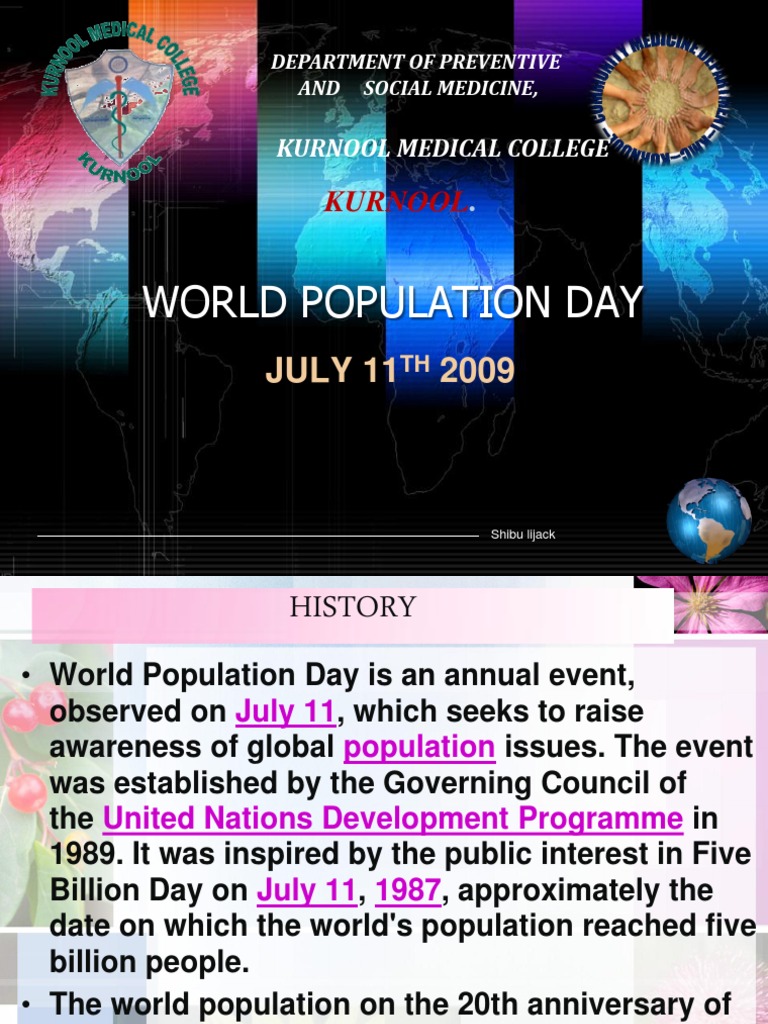 World Population Day Presentation Pdf World Population Family