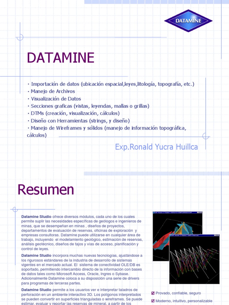 Funciones Clave de Datamine Studio | PDF | Active X Data Objects ...
