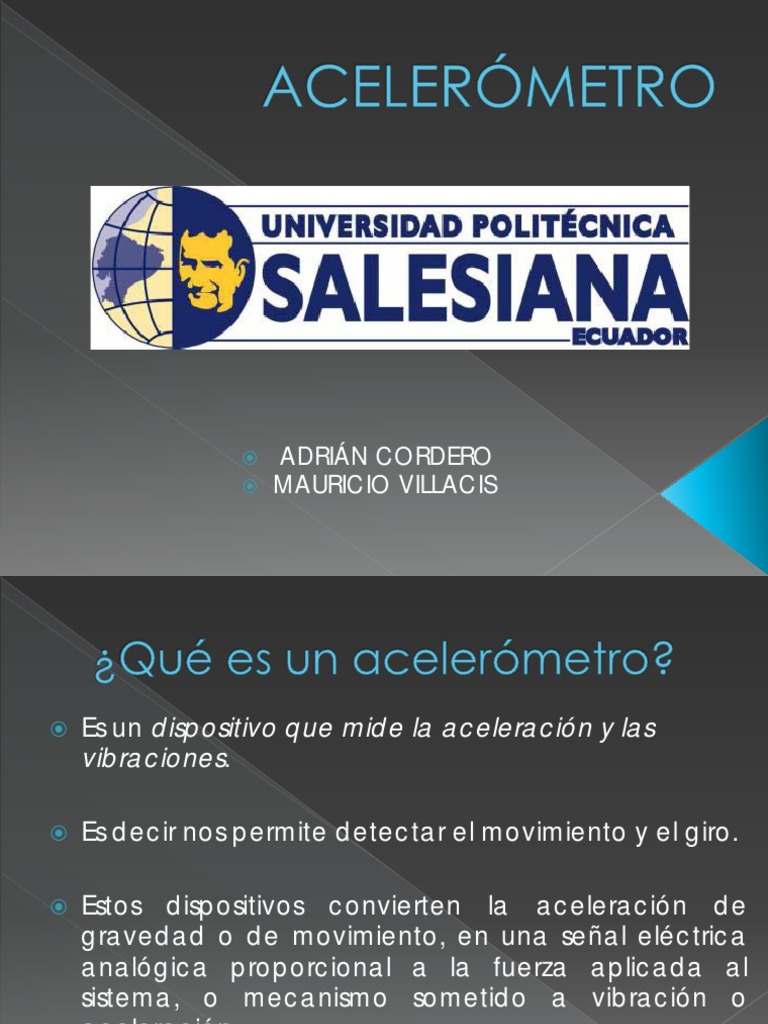 ACELEROMETRO | PDF | Acelerómetro | Aceleración