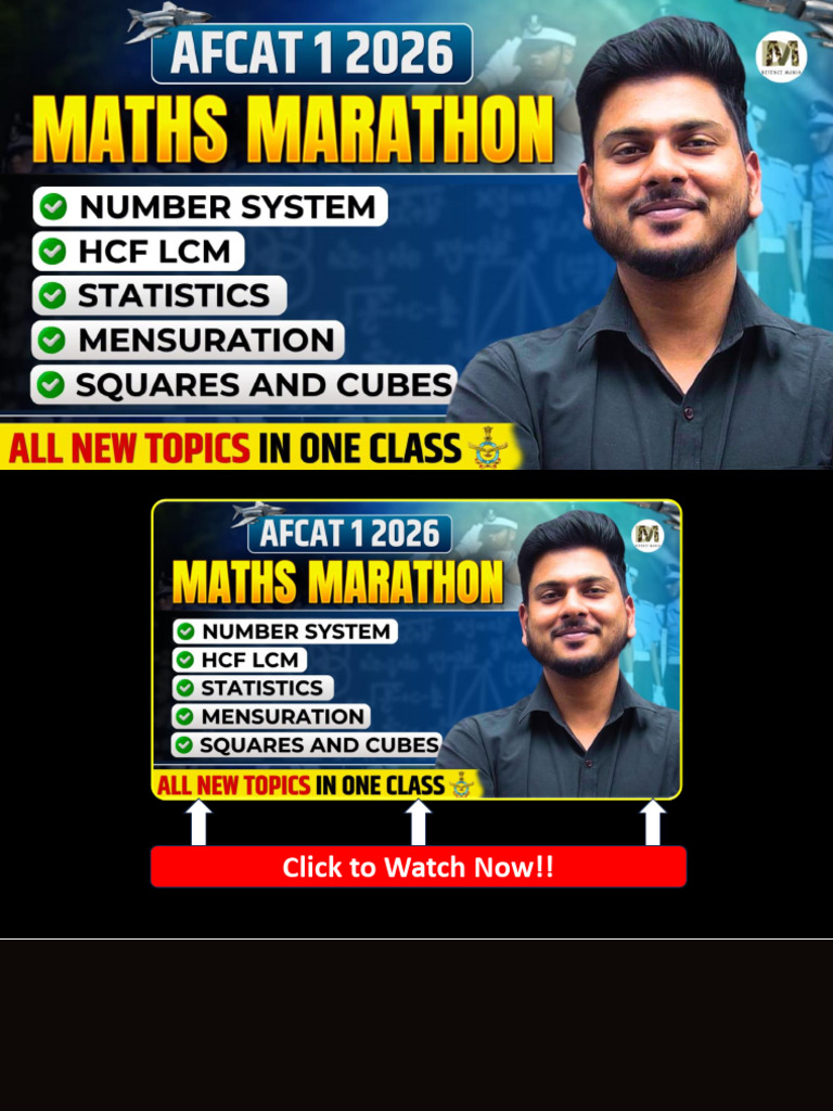 AFCAT Maths Marathon New Topic | PDF