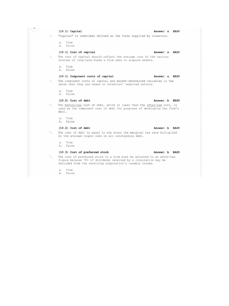 Chapter 10 MCQS, Stocks and Their Valuation | PDF