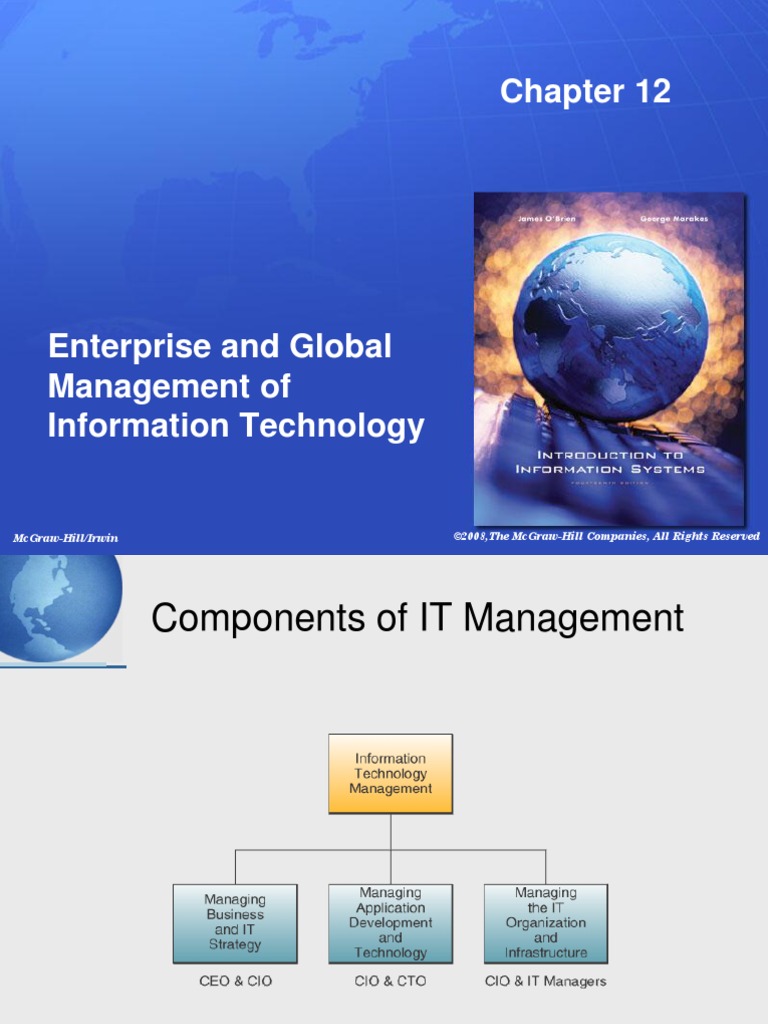 Chapter 12 Revised | Information Technology | Strategic Management