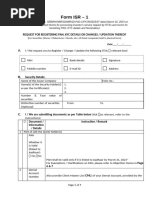 ISR Forms for PAN and KYC Updates | PDF | Securities (Finance)