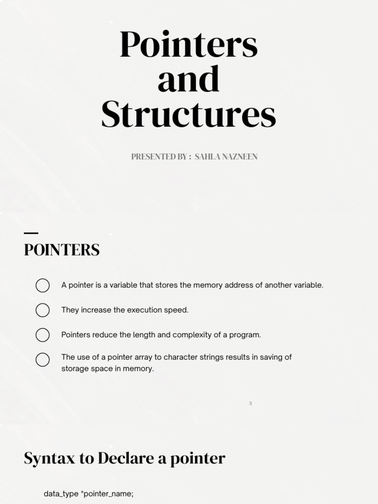 Pointers and Structures | PDF | Pointer (Computer Programming ...