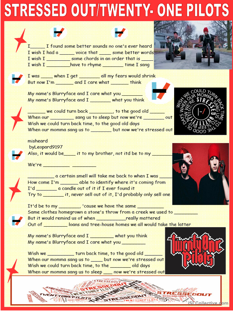 Stressed Out - Twenty - One Pilots - Song Expressing Regrets | PDF