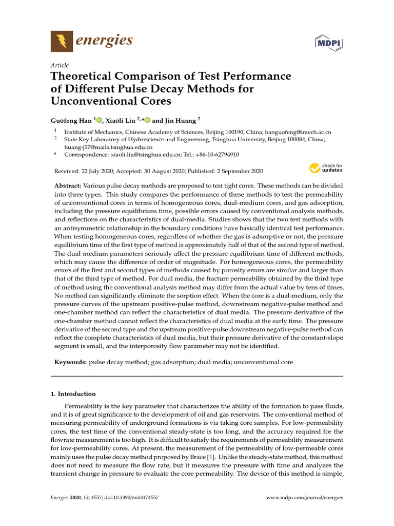 Theoretical Comparison of Test Performance of Different Pulse Decay ...