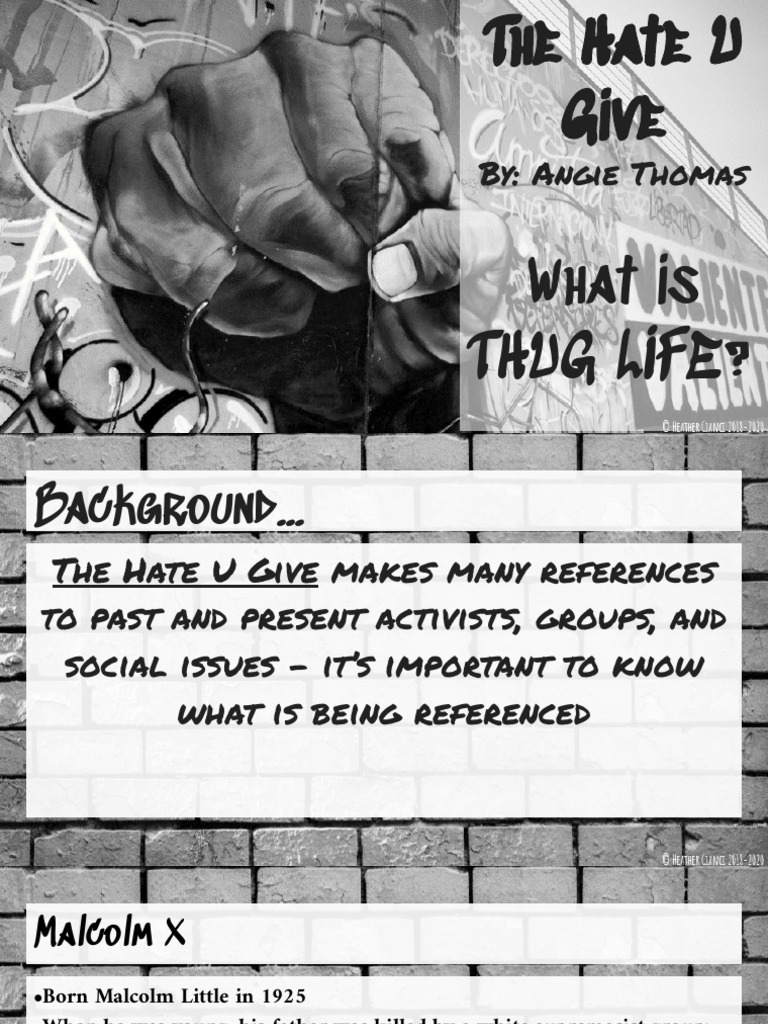 The Hate U Give Introduction | PDF | Malcolm X | Black Panther Party